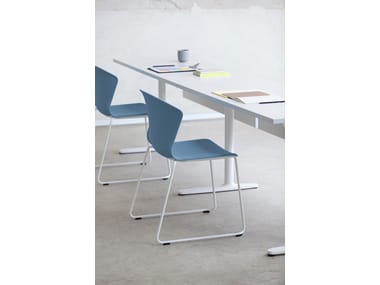 WHASS Stackable sled base chair By ACTIU | design Javier Cuñado