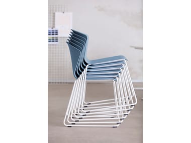 WHASS Stackable sled base chair By ACTIU | design Javier Cuñado
