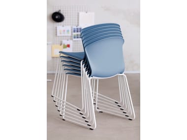 WHASS Stackable sled base chair By ACTIU | design Javier Cuñado