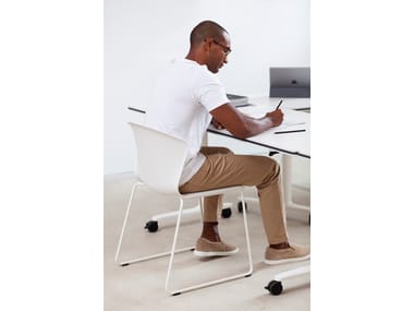 WHASS Stackable sled base chair By ACTIU | design Javier Cuñado