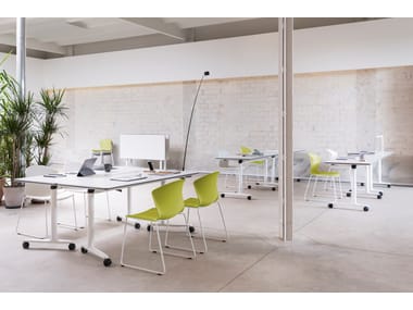 WHASS Stackable sled base chair By ACTIU | design Javier Cuñado