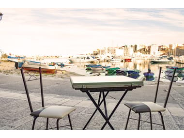 Rectangular wooden high side table WINDOWS Copper Leaves Collection By ...