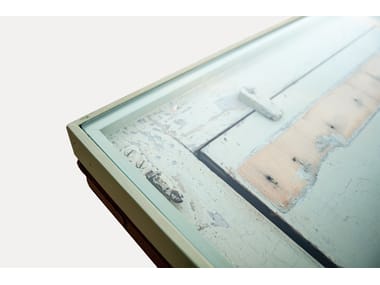 Rectangular wooden high side table WINDOWS Copper Leaves Collection By ...