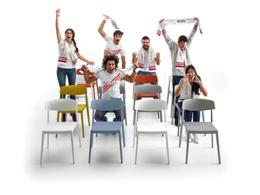 WING Stackable polypropylene chair By ACTIU | design Ramos&Bassols