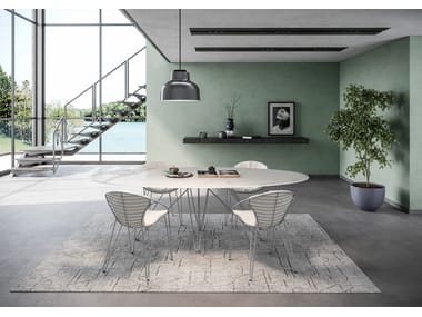 WIRE Upholstered stackable fabric chair By Joli | design Mathias De Ferm