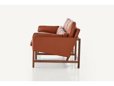 WOOD FRAME LOUNGE Low back wood and upoholstered sofa By BassamFellows ...