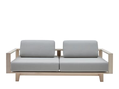 WOOD 2 seater fabric sofa By SOFTLINE | design Jakob Schenk