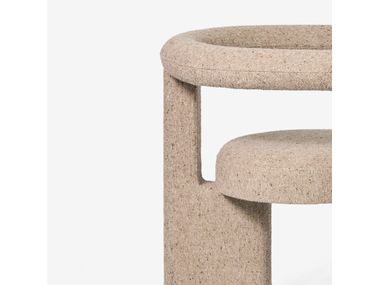 BALANCE Upholstered fabric chair with armrests By WOO