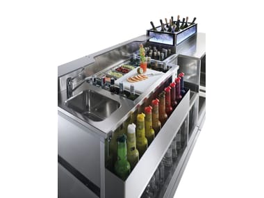 WORKSTATION COCKTAIL Stainless steel bar counter By Frigomeccanica