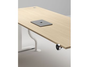 MAX TRIPLE MOTOR L-shaped height-adjustable wooden office desk with ...
