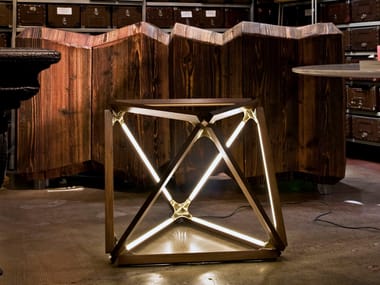 Wooden coffee table with light X LIGHT TABLE The X Collection ...