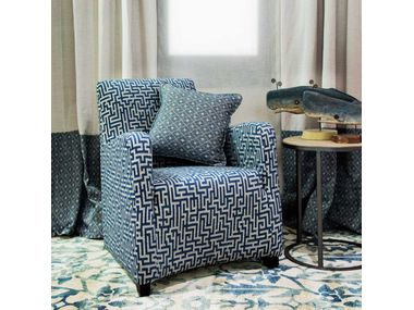 Synthetic fibre fabric with graphic pattern YOSHINO By Gancedo