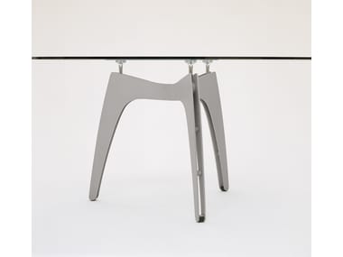 Glass and steel table YSPIDER Forme Collection By Matrix International ...