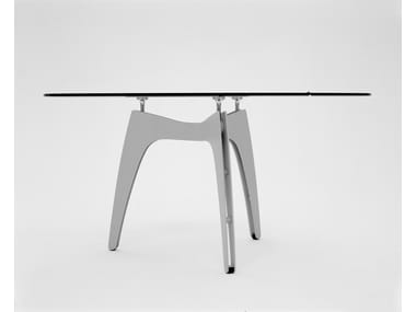 Glass and steel table YSPIDER Forme Collection By Matrix International ...
