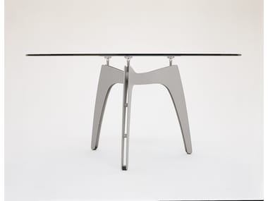 Glass and steel table YSPIDER Forme Collection By Matrix International ...