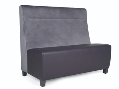 Upholstered high-back fabric bench seating YUMA SOLID BAQ By Fenabel