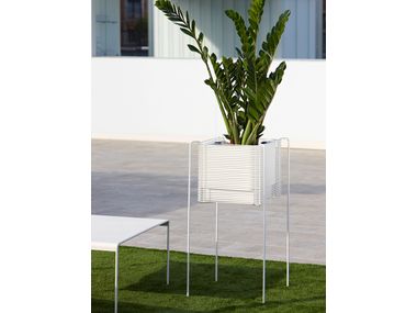 ZEN | High plant pot High square stainless steel plant pot with ...