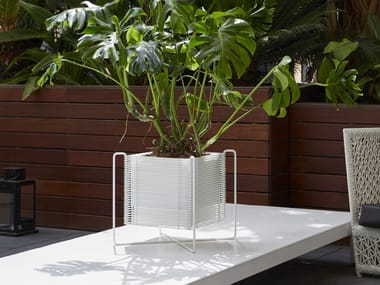 ZEN | Square plant pot Low square stainless steel plant pot with ...