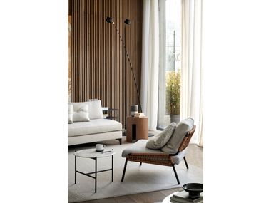 ZOE Fabric and leather armchair By Meridiani | design Andrea Parisio