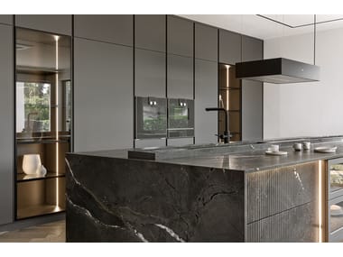 MONOLITH 4.0 Stone kitchen with island By Zajc