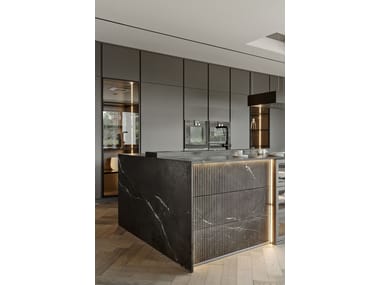 MONOLITH 4.0 Stone kitchen with island By Zajc