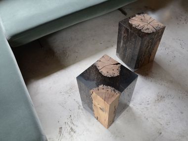 ANCHOR TWIST Tabouret / Table basse en chêne By alcarol | design Andrea ...