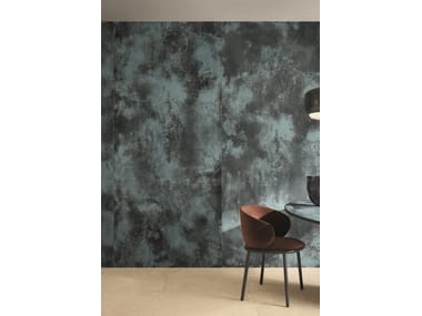 Porcelain stoneware wall/floor tiles with metal effect ALCHEMY NAVY ...