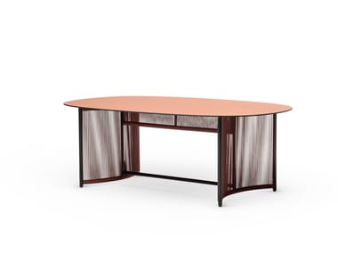 ALTANA T-OV Oval nautical rope garden table with HPL top By CHAIRS ...