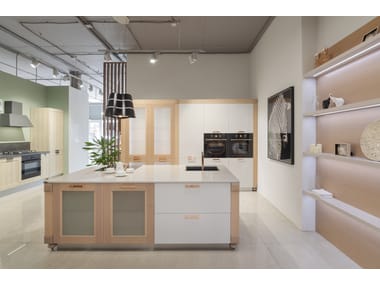 Oak kitchen with island ANDANTA Andanta Collection By Driada