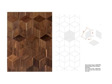 ANTICO ASOLO FORME Walnut wall tiles By CP Parquet