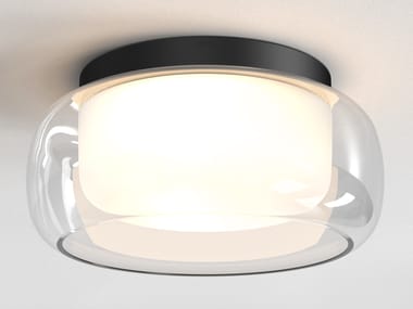 LED glass and steel ceiling light AQUINA CEILING 360 Aquina Collection ...