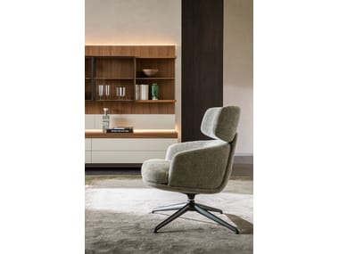 PICCADILLY Swivel fabric armchair By Molteni & C. | design Rodolfo Dordoni