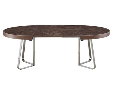 AVA Extending round porcelain stoneware dining table By Ligne Roset ...