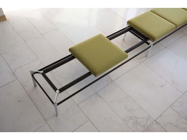PONTE Backless fabric bench seating By Luxy | design Mario Ruiz