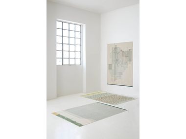 BACKSTITCH CALM GREEN rug By GAN