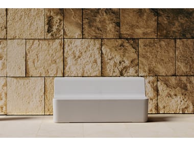 SMOOTH Concrete bench with back By SIT | design João Carvalho