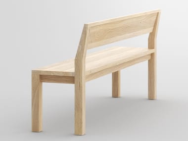 CUBUS Solid wood bench with back By Vitamin Design | design GG designart