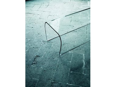 BENT GLASS BENCH Crystal bench By Glas Italia