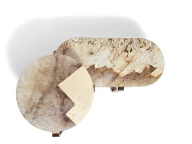 BUTTON Marble and metal coffee tables By Visionnaire | design ...