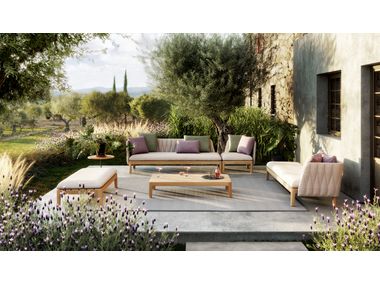 CALYPSO LOUNGE | Teak garden bench By Royal Botania
