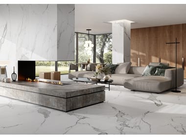 CANOVA LASTRE Porcelain stoneware wall/floor tiles with marble effect ...