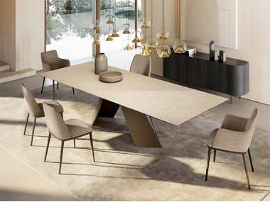 TWIST Rectangular ceramic table By EFORMA | design Moom