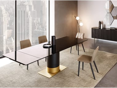 CILINDRO Extending rectangular crystal table By EFORMA | design Ollen Pal