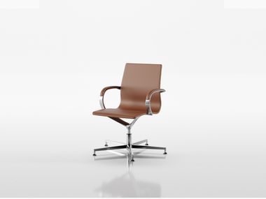 CLASSE 2 EM 204 | Office chair Leather office chair with armrests with ...