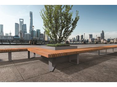 Modular backless wooden bench COBRA CA1 | CA2 By Metalco design Massimo ...