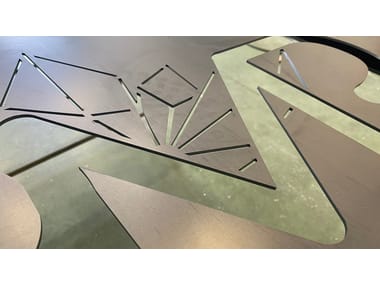 CORTEN STEEL TOTEM WITH DESCRIPTIVE PLATES Advertising totem By Remor