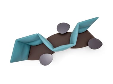 CUMULUS High-back fabric small sofa By Sedes Regia | design Kazuko Okamoto