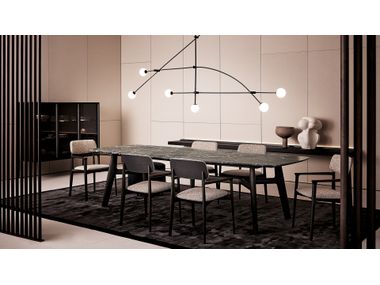 CURVE Rectangular marble living room table By Poliform | design ...