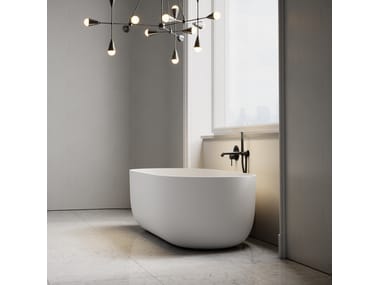 DESIGNO Freestanding oval Resin Stone bathtub By LUSSO