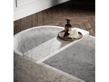 DESIGNO | Carrara marble bathtub Freestanding oval Carrara marble ...